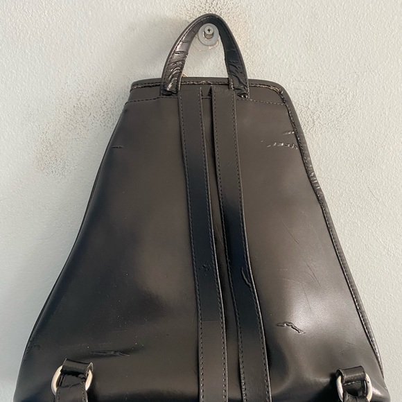 Longchamp | Bags | Longchamp Vintage Black Leather Backpack | Poshmark